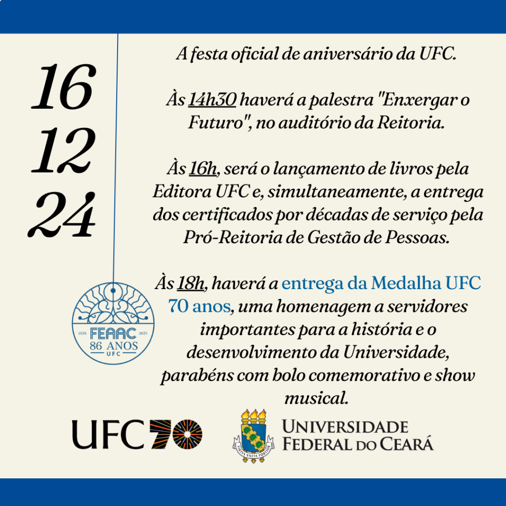 Medalha UFC 70 anos – Professores e TAE da FEAAC – Faculdade de ...
